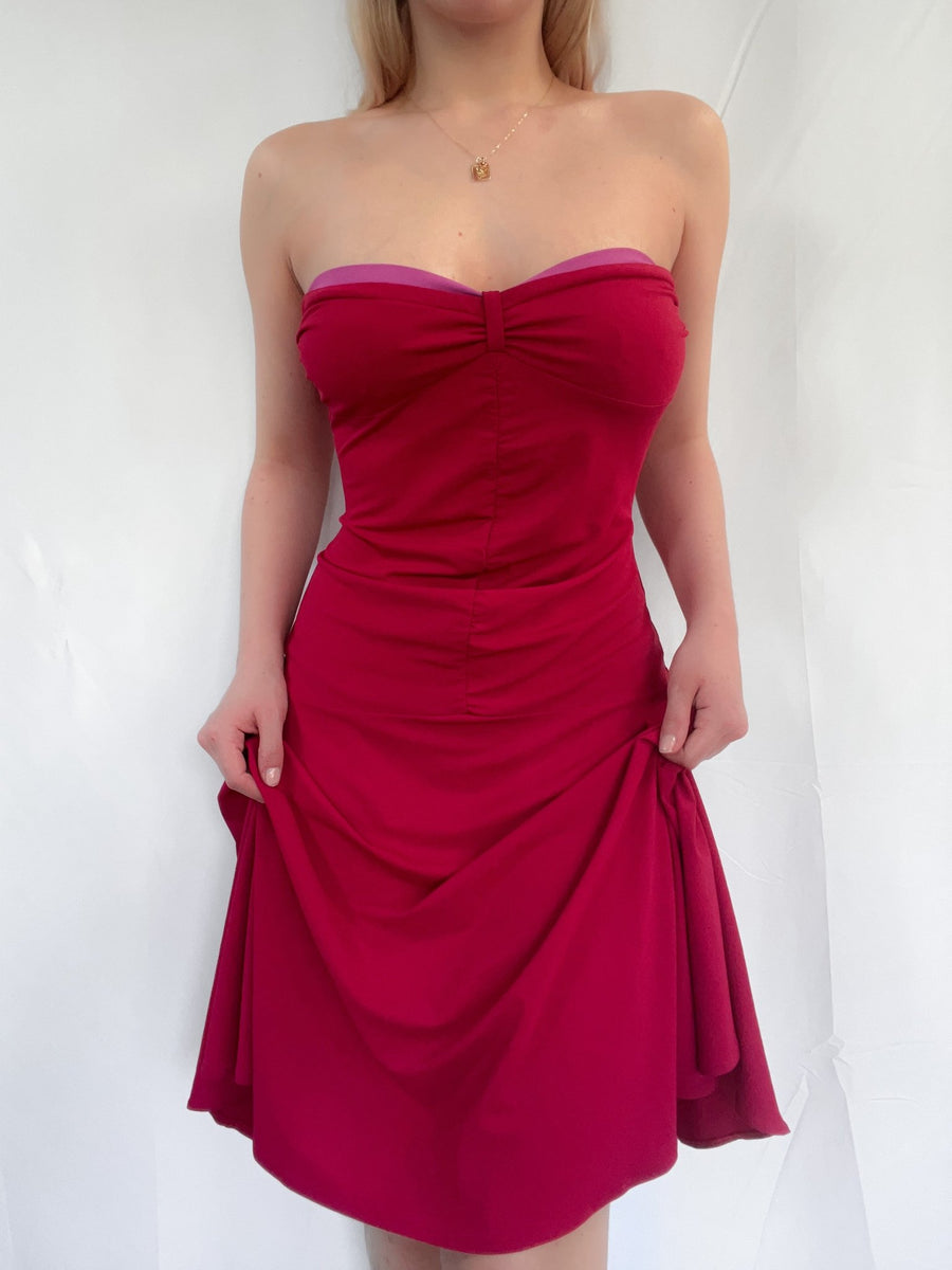 90s Red Sweetheart Dress | ani vintage – Ani Vintage